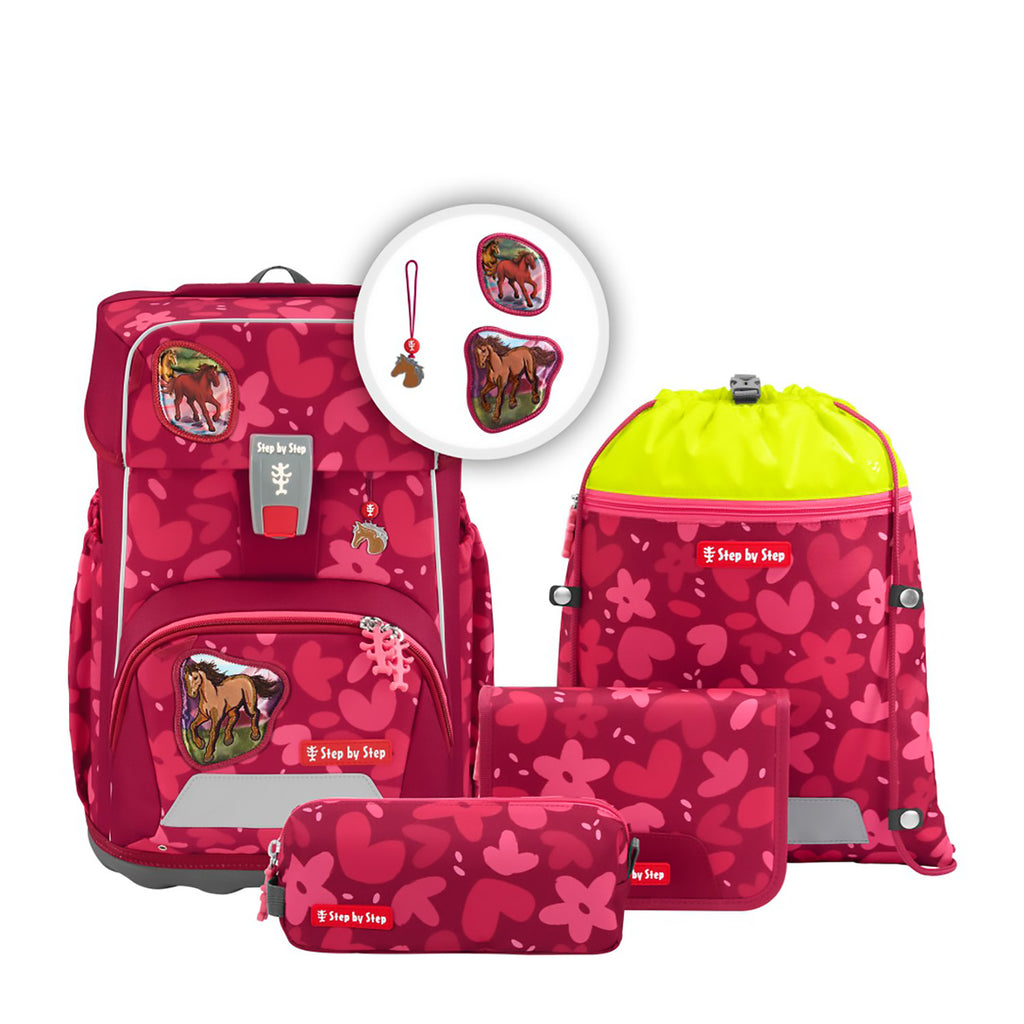Step by Step Giant school bag set red – Lieblingstasche